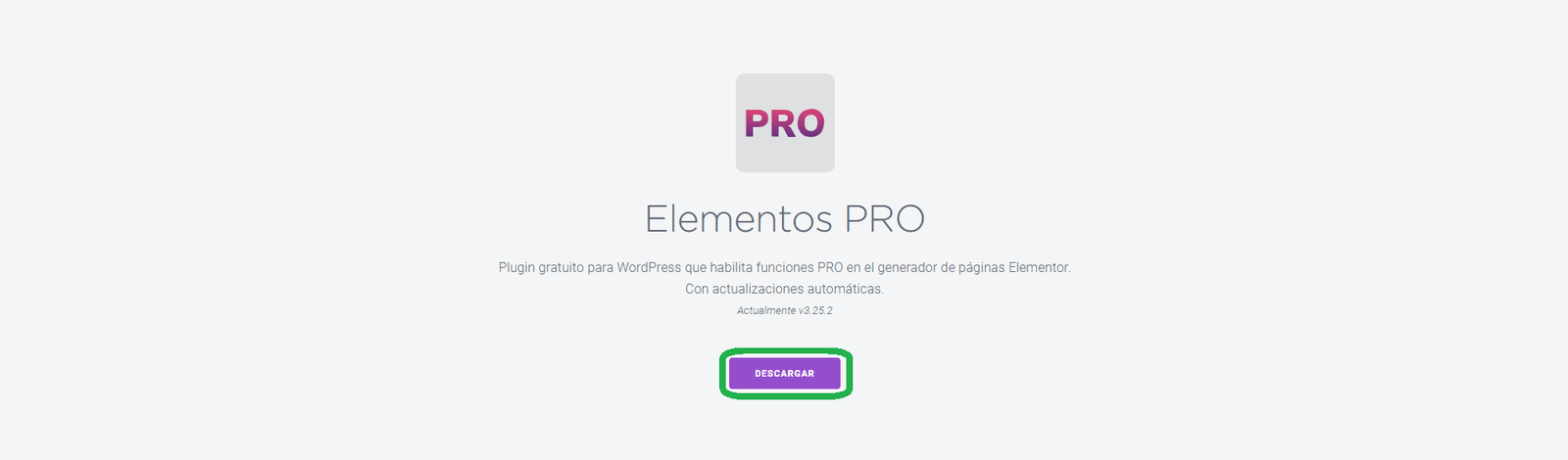 Habilita PRO Elements de Elementor Gratis en tu Web